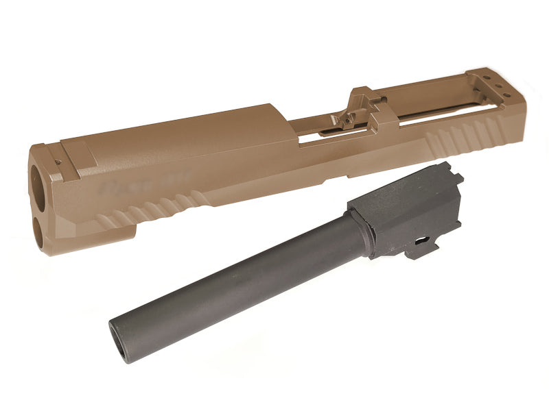Armour Tao CNC Aluminum Slide For SIG Sauer M17 GBB (Tan) | eHobby Asia