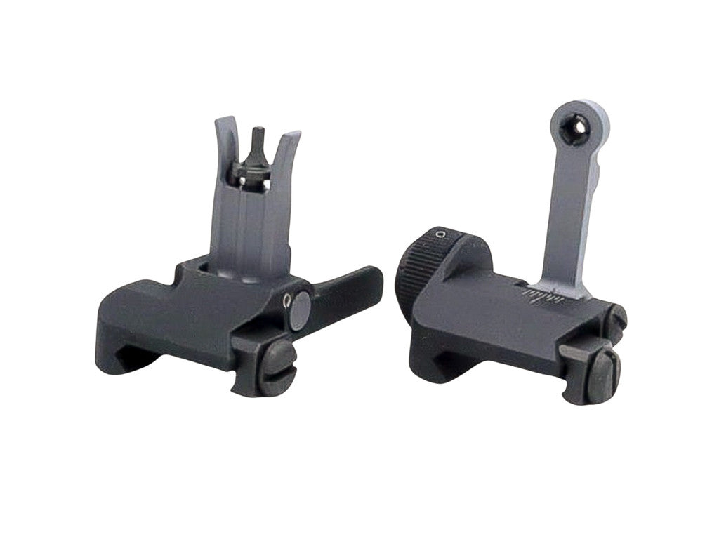 BJ TAC Stainless Steel KAC 300 Style Folding Iron Sight Set | eHobby Asia
