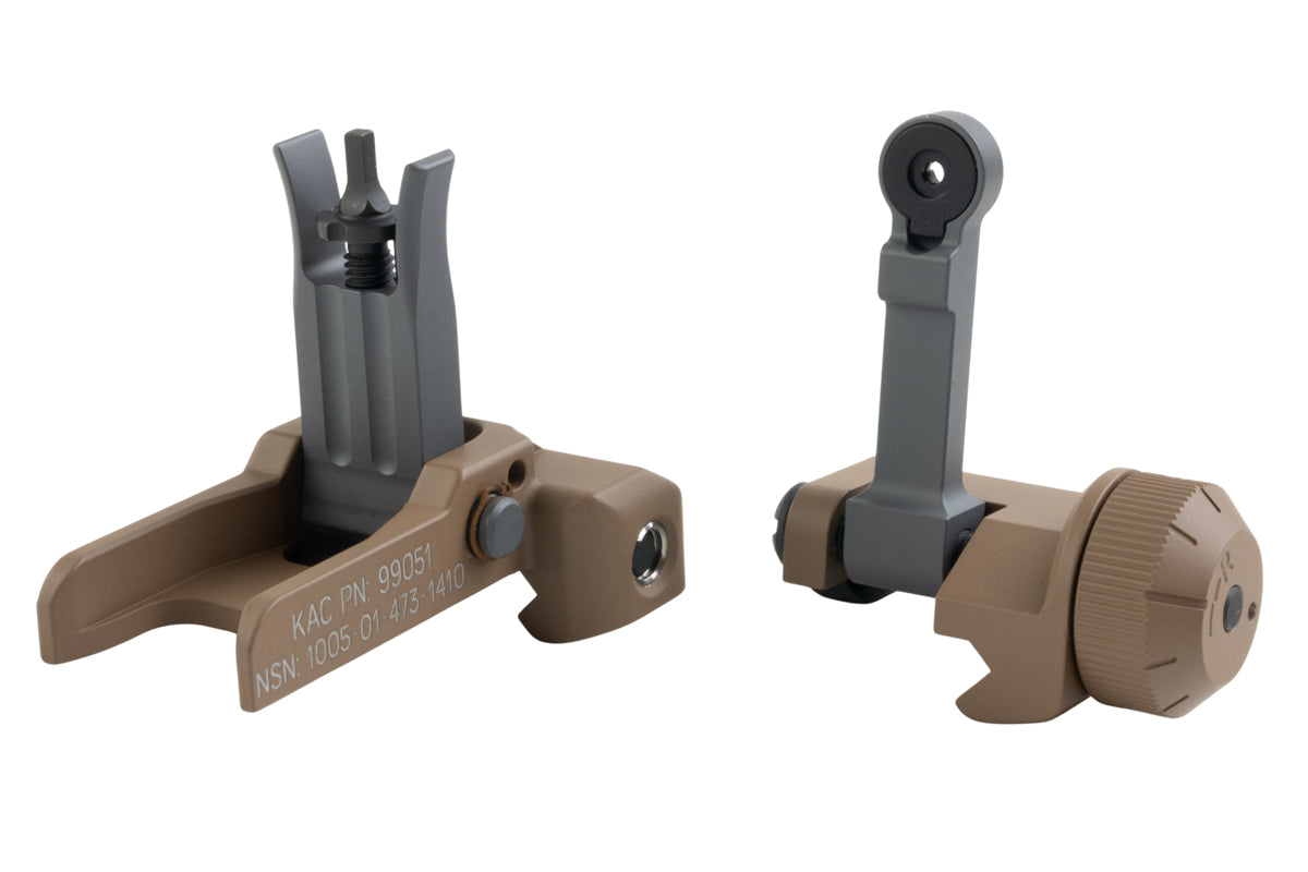 BJ TAC Stainless Steel KAC 300 Style Folding Sight Set (Dark Earth ...