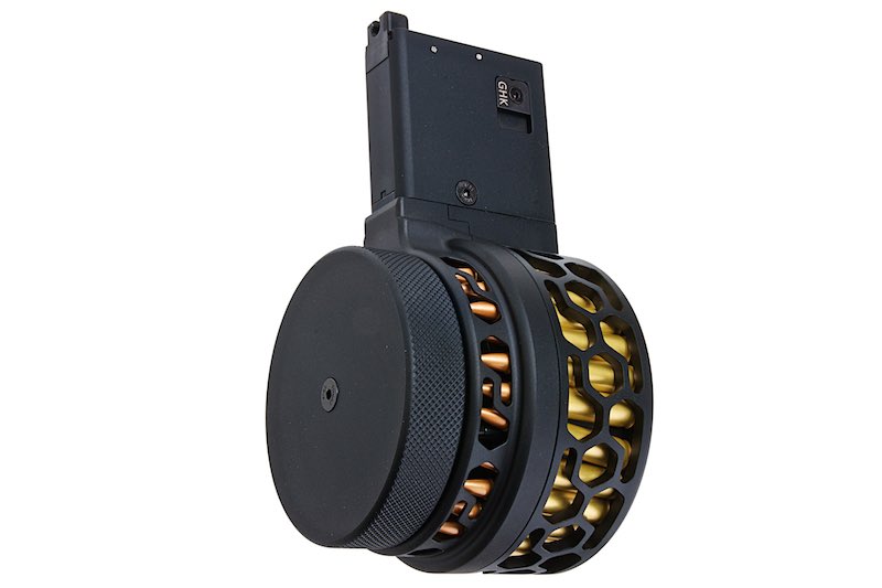 Dytac Xmag 100 Rds Green Gas Drum Mag For GHK M4 GBB Airsoft | eHobby Asia