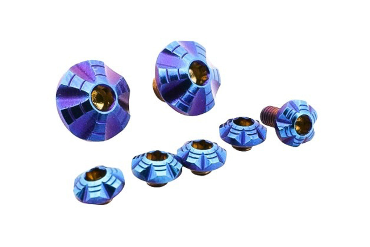 Dr. Black Custom Grip Screw Set for Aluminum Grip (7pcs/Blue)