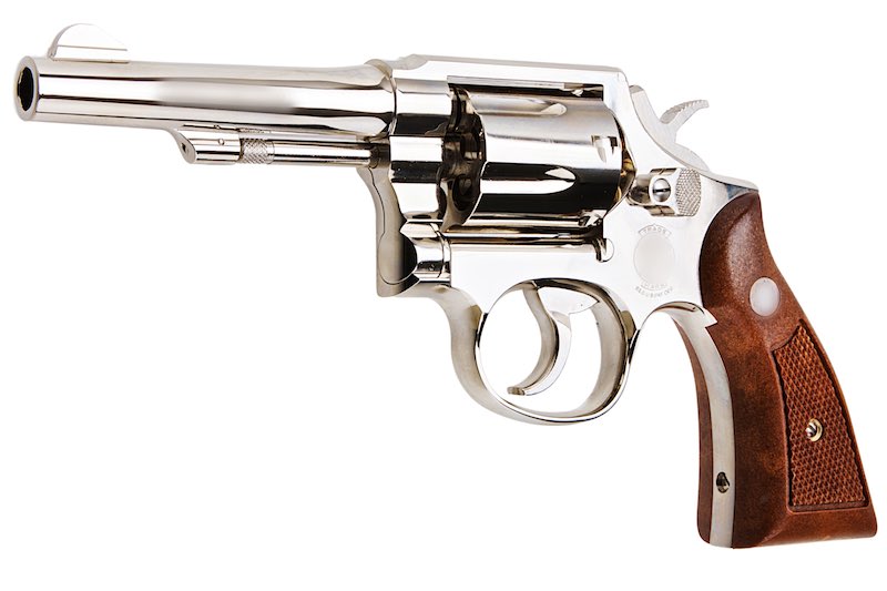 Tanaka S&W M10 Military & Police 4 inch Ver.3 Model Gun (Nickel Finish ...