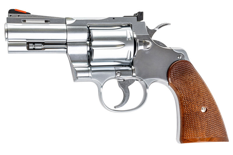 Tanaka Stainless Finish Colt Python 3inch R-Model Model Gun | eHobby Asia