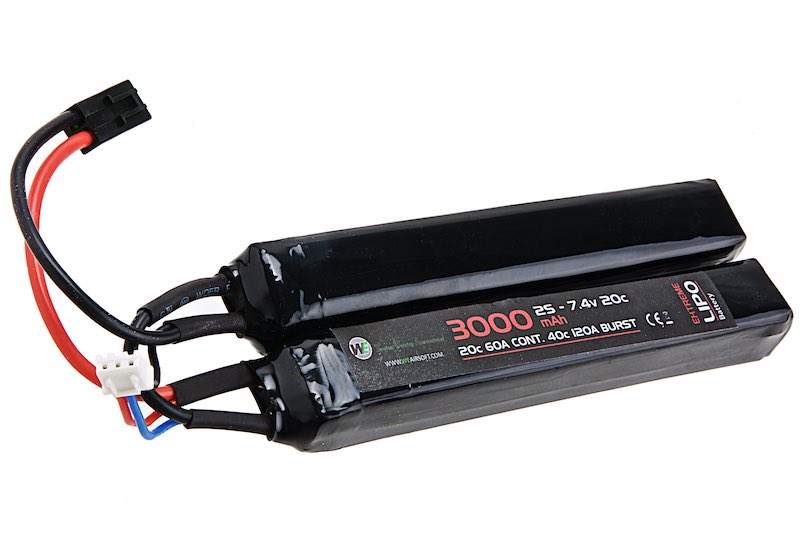 WE 7.4v 3000mAh 20c Lipo Nunchuck Battery (Mini Plug) | eHobby Asia