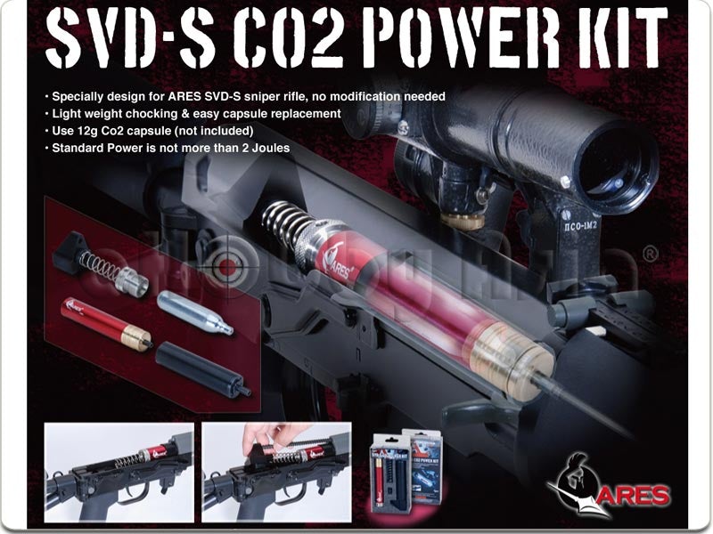 ARES CO2 Power Conversion Kit for SVD-S Sinper Gun | eHobby Asia