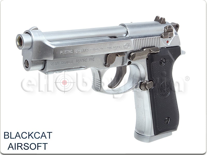 Blackcat Mini Model Gun - M92F (Shell Eject, Silver) | eHobby Asia