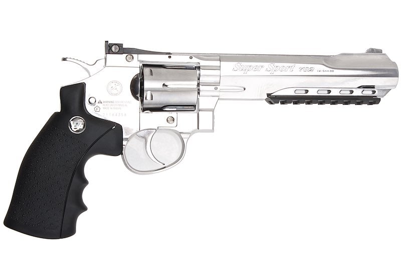 Gun Heaven (WinGun) 702 6 inch 6mm Co2 Revolver (Black Grip/ Silver)
